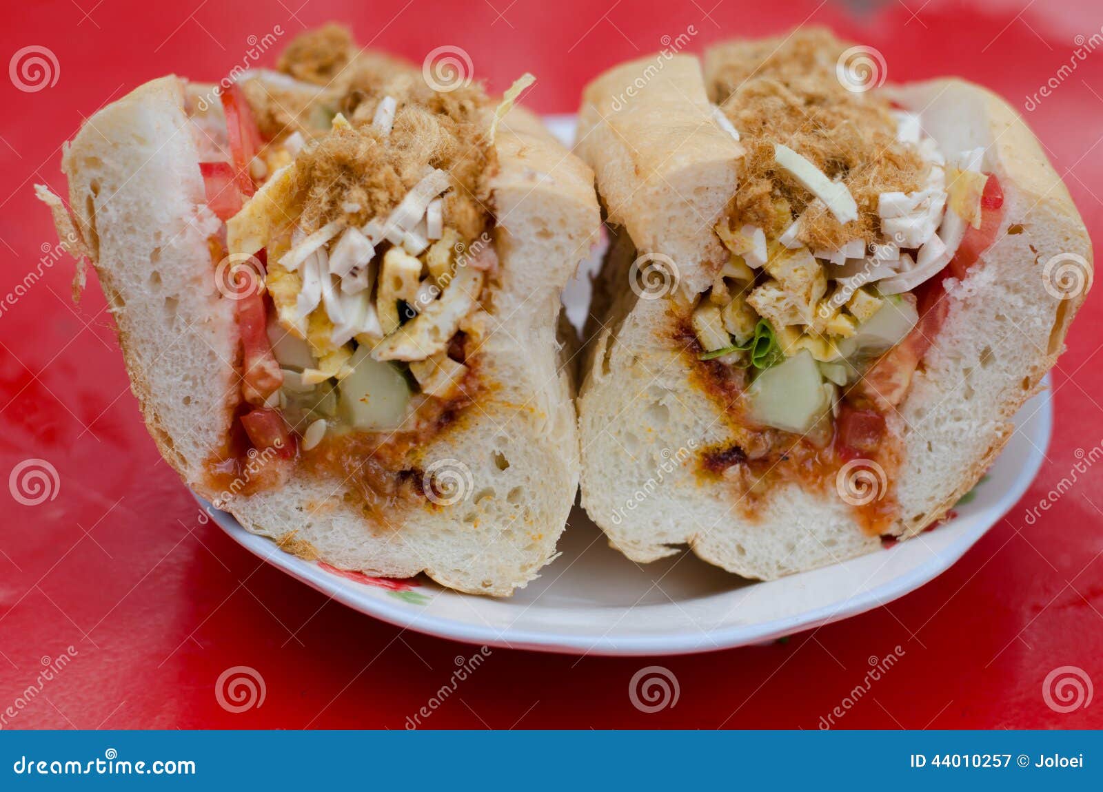 French bread sandwich stock image. Image of laos, baguette - 44010257