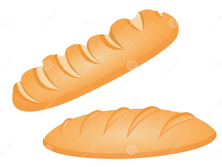 French Bread Vector Illustration Stock Vector - Illustration of vector ...