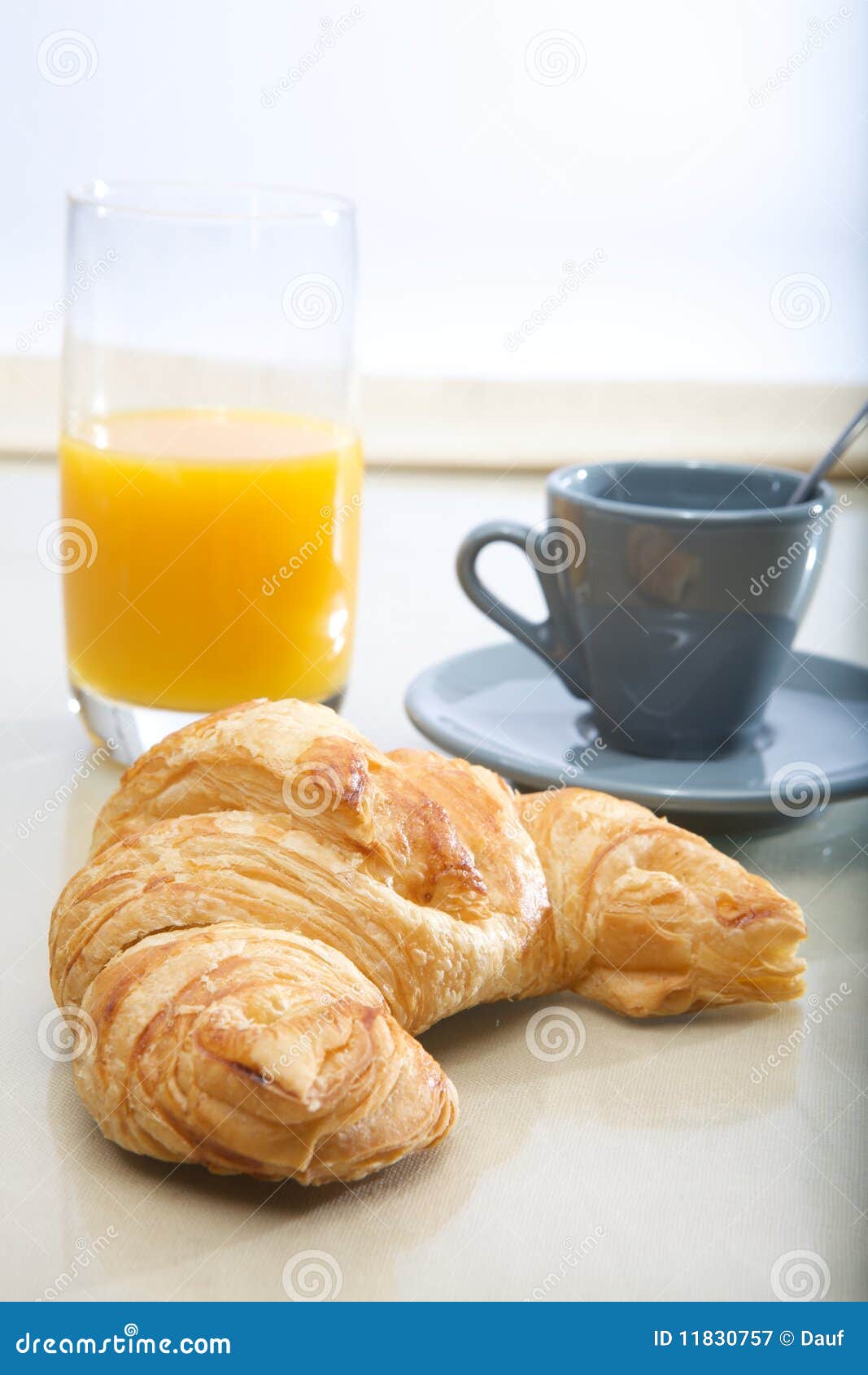 French Breakfast, Fresh Baked Croissant Buttery Pastry Served With ...