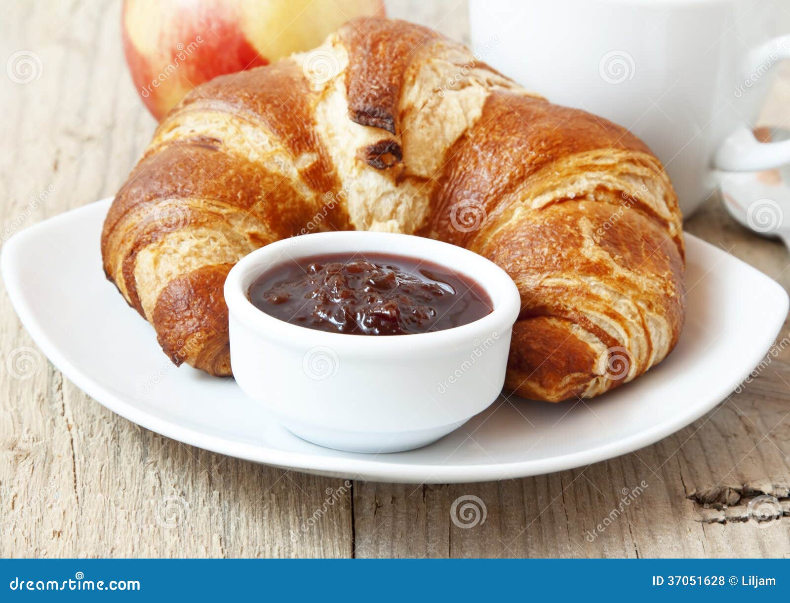 French Breakfast with Croissants Stock Photo - Image of cafe, bake ...