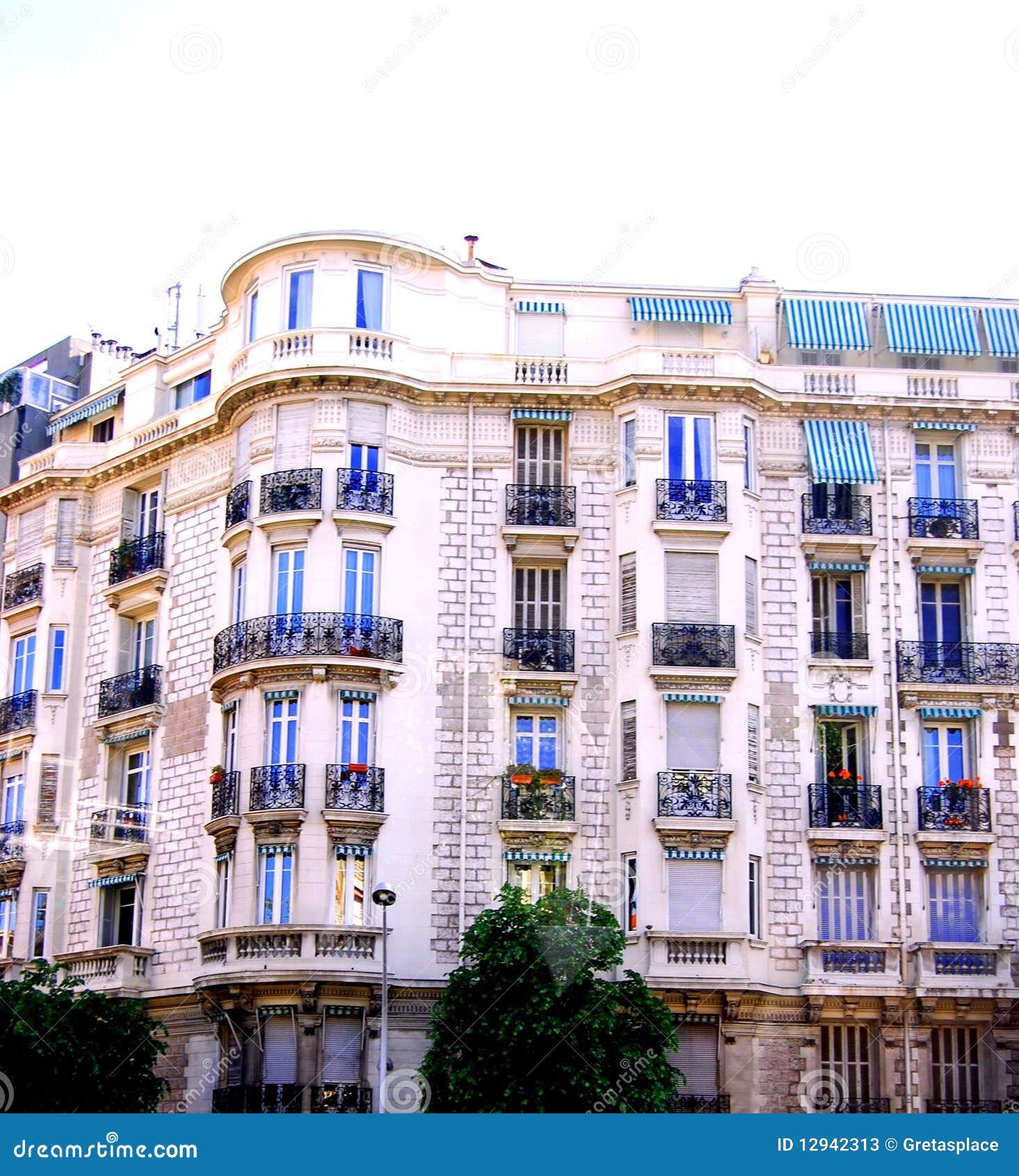 French Building stock image. Image of blue, concept, condominiums ...