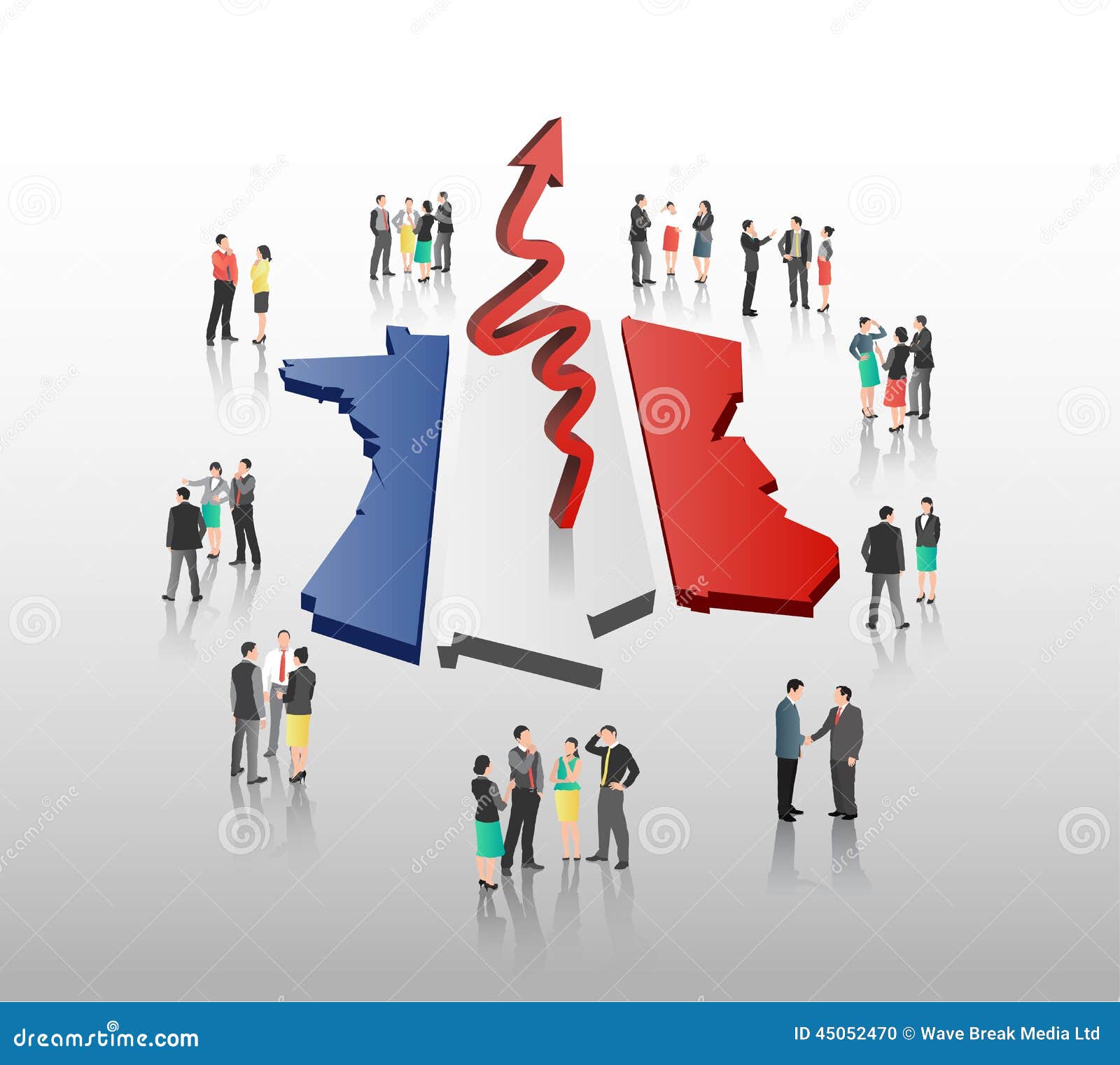 French Business Vector with Arrow Stock Vector - Illustration of ...