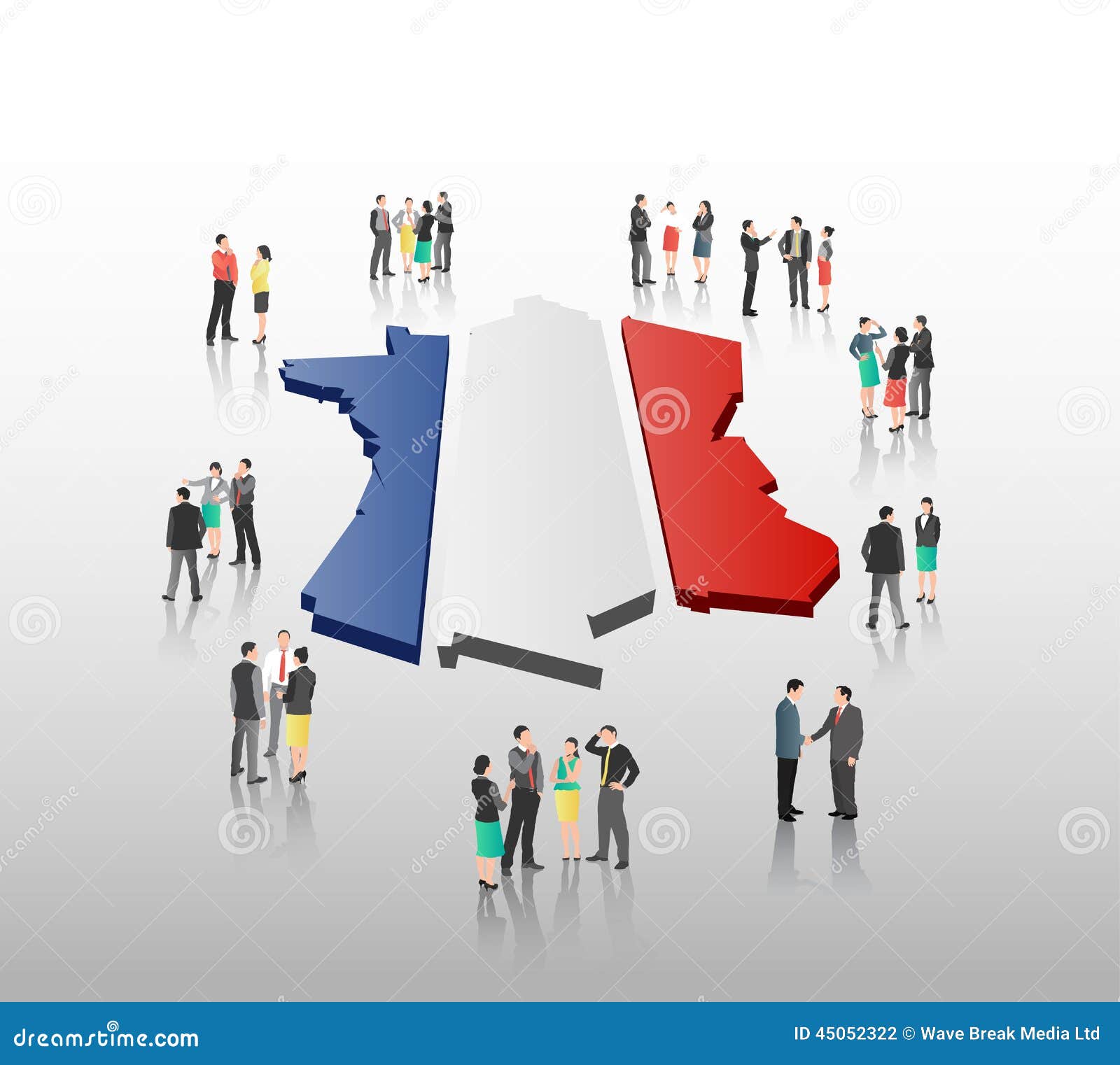 French Business Vector with Professionals Stock Vector - Illustration ...