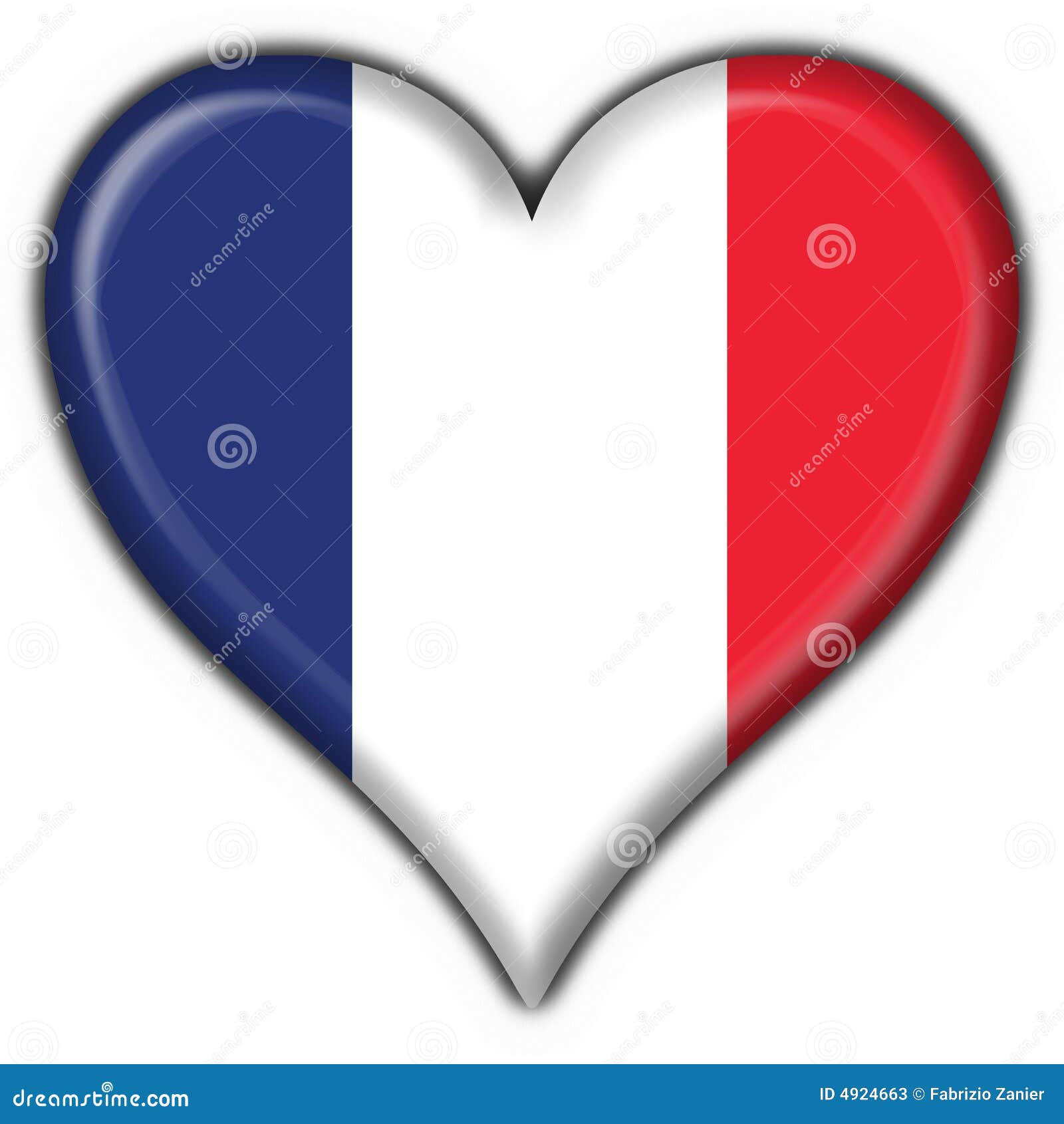 French button flag heart stock illustration. Illustration of button ...