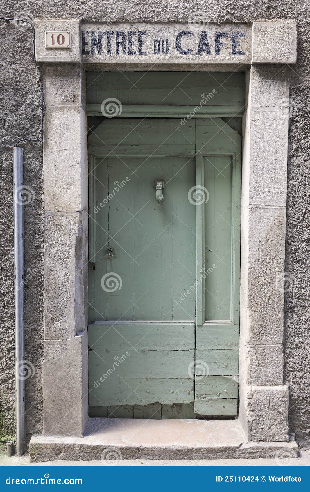French cafe entrance stock photo. Image of green, doorway - 25110424