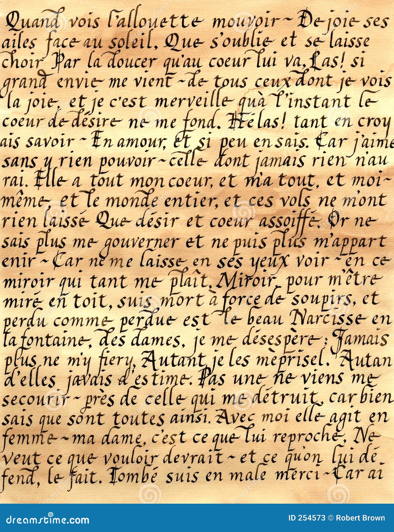 French Calligraphy stock image. Image of calligraphy, literature - 254573