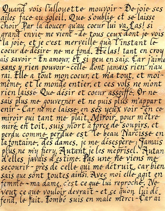 French Calligraphy stock image. Image of calligraphy, literature - 254573