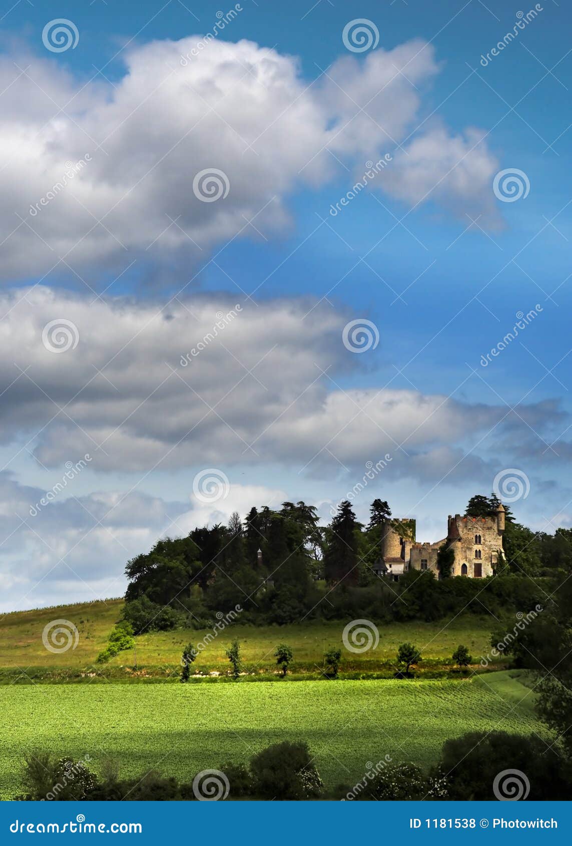 French castle stock photo. Image of summertime, dordogne - 1181538