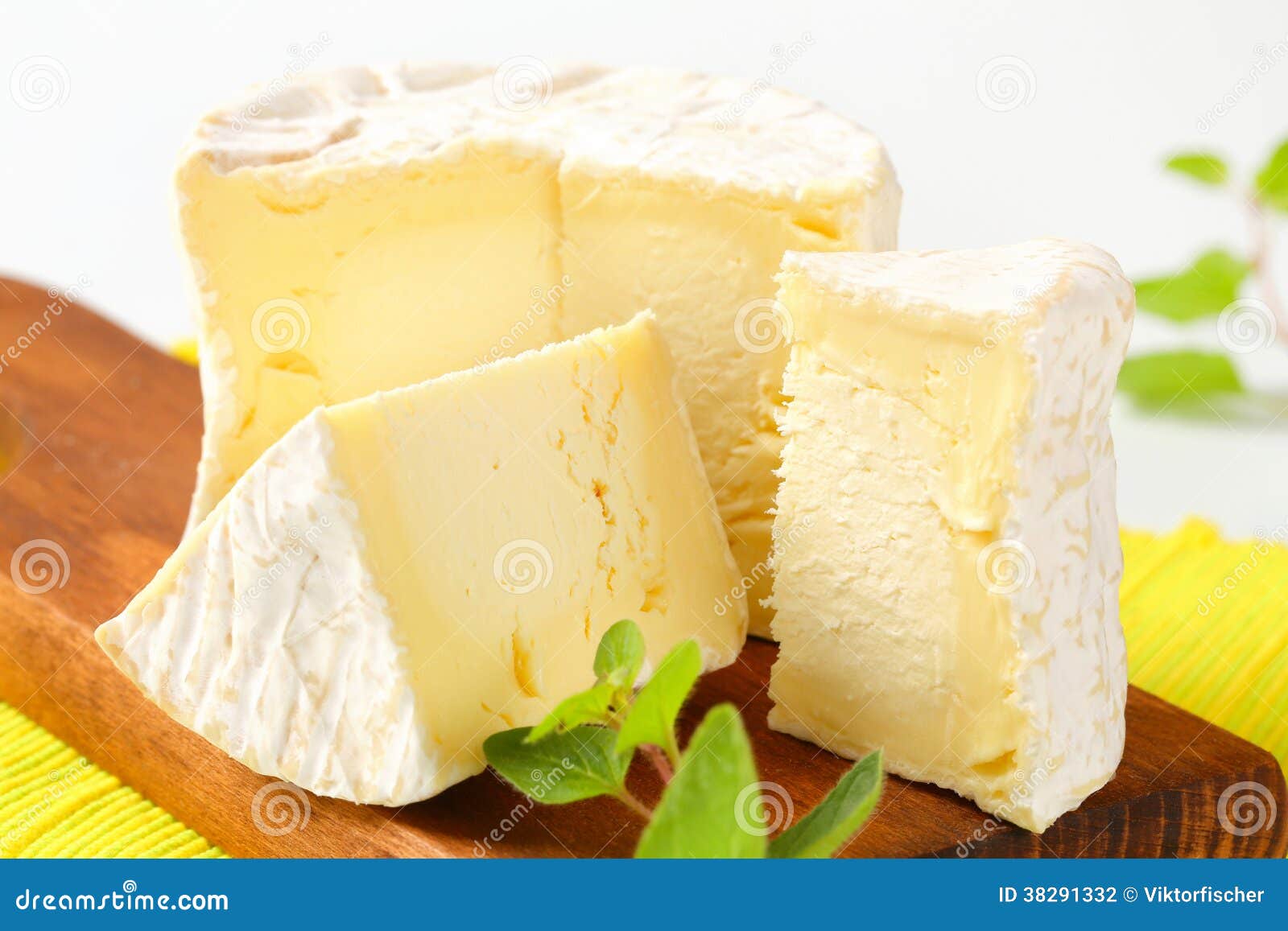 French Chaource cheese stock photo. Image of wedges, cheese - 38291332