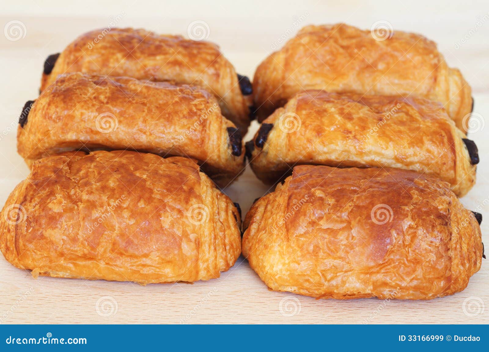 French Chocolatine on Cutting Board Stock Image - Image of croissants ...