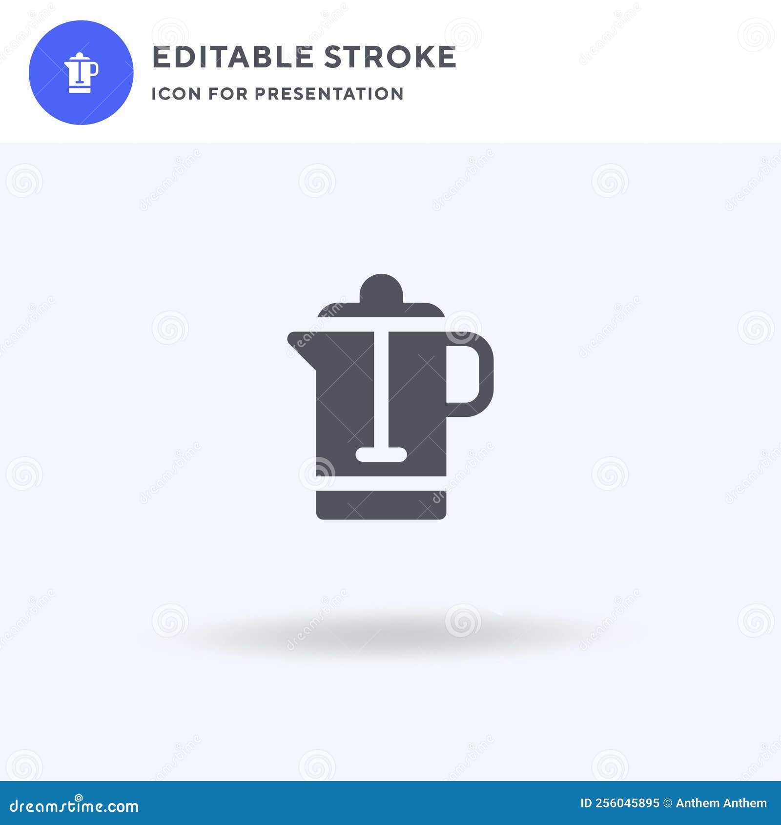 French Coffee Icon Vector, Filled Flat Sign, Solid Pictogram Isolated ...