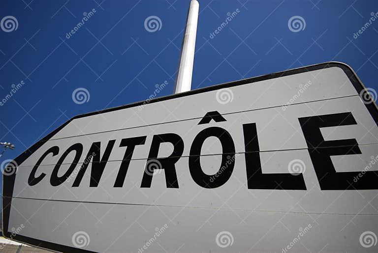 French Control Sign stock illustration. Illustration of controle - 6800011