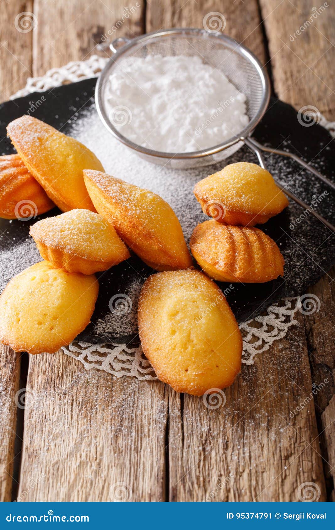 French Cookies in the Shape of a Shell - Madeleine Close-up on a Stock ...