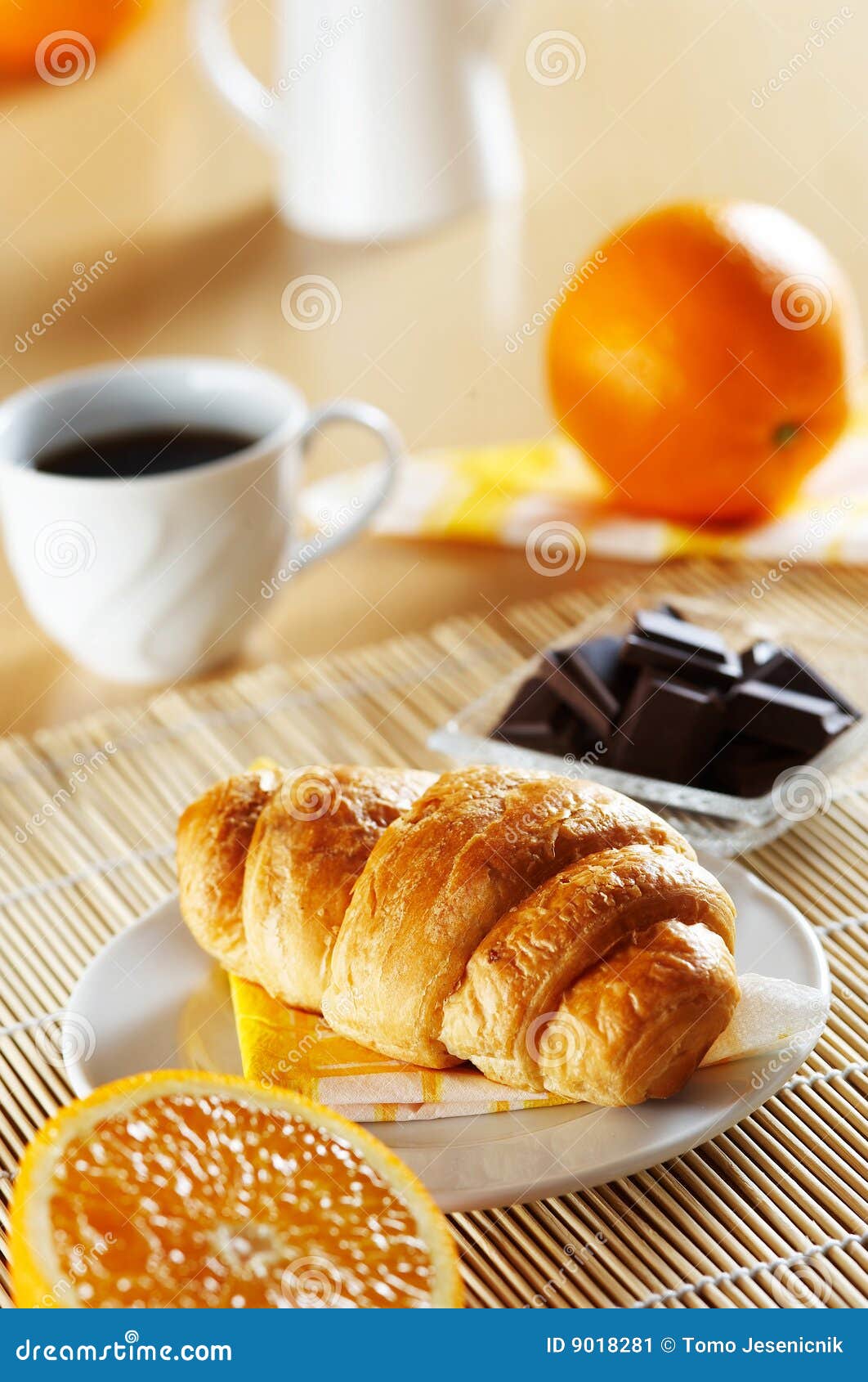 French Croissant for Breakfast Stock Image - Image of pastry, breakfast ...