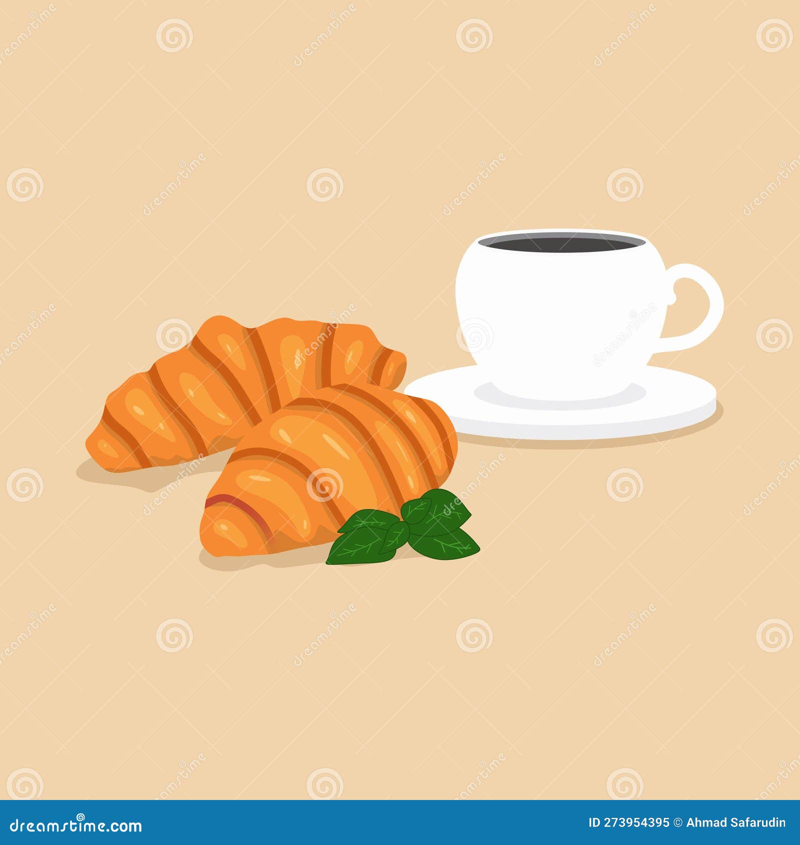 French Croissants and Coffee - Fresh French Croissants and Coffee ...