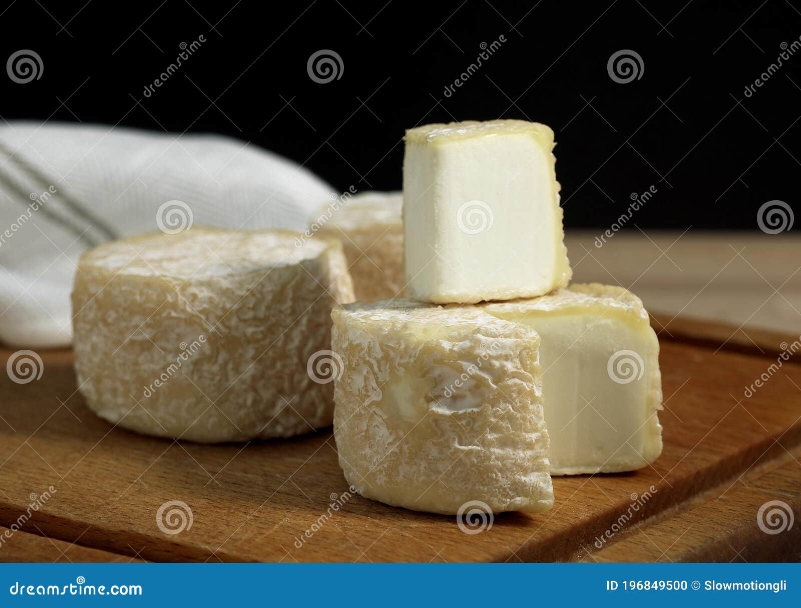 French Crottin Goat Cheese stock photo. Image of food - 196849500