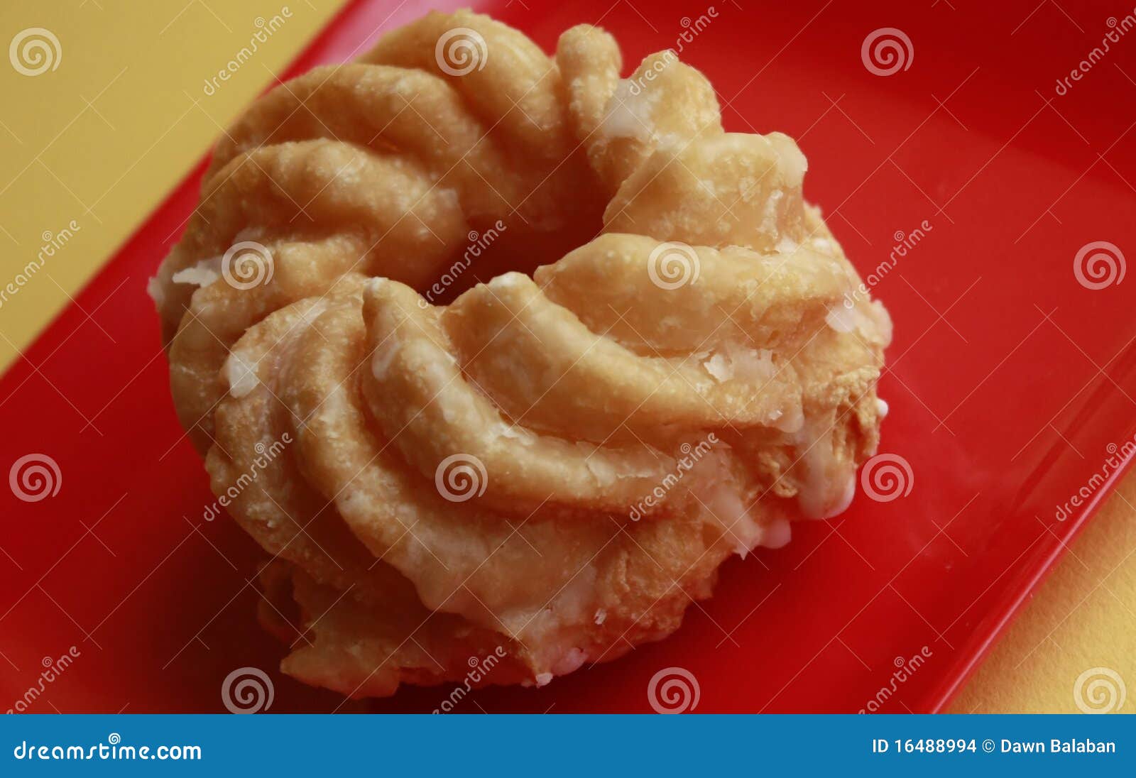 French Cruller donut stock photo. Image of flour, center - 16488994