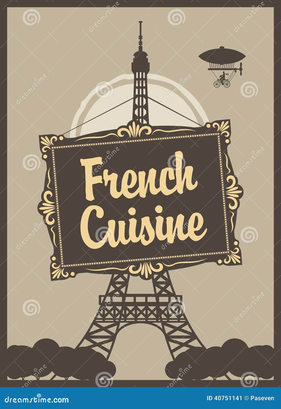 French Cuisine. A Set Of French Dishes. Banner Templates, Icons Vector ...