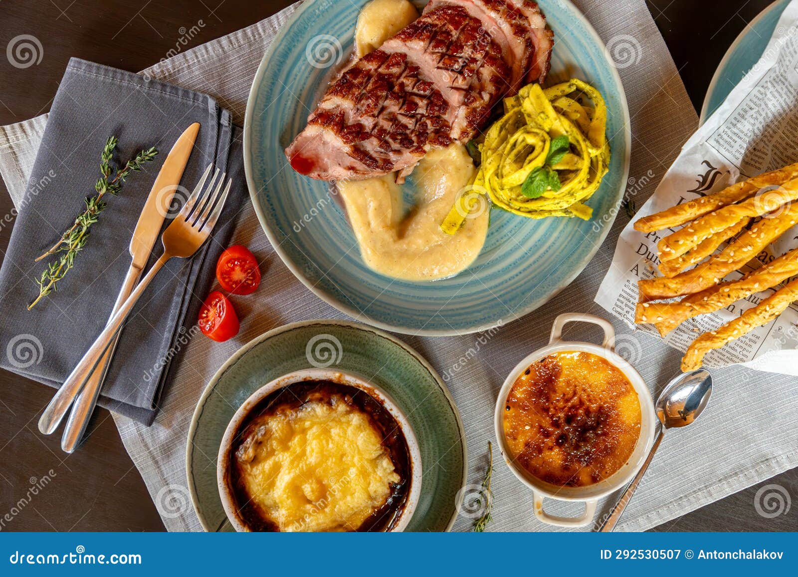 FRENCH CUISINE FINE DINE MENU Stock Image - Image of diet, magret ...