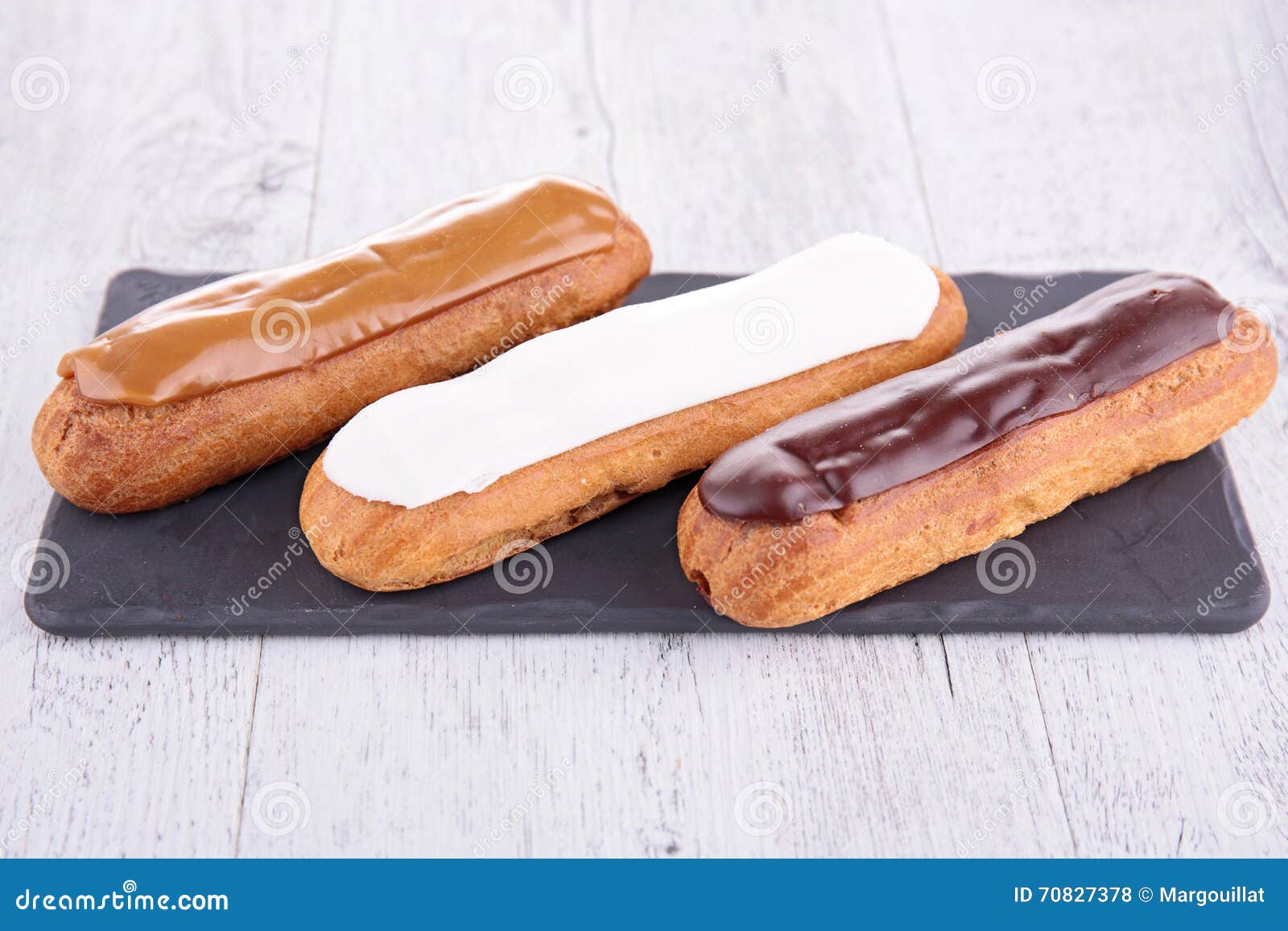 French eclair pastry stock photo. Image of baked, bakery - 70827378