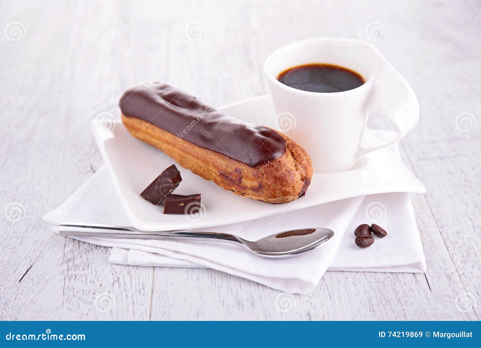 French eclair pastry stock image. Image of eclair, pastry - 74219869