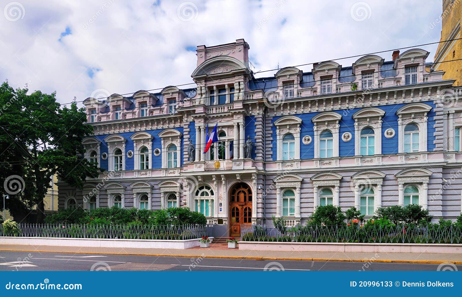 French Embassy, Riga stock image. Image of clouds, diplomatic - 20996133