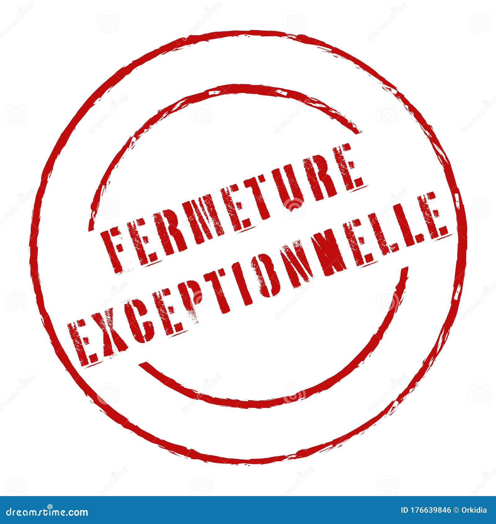 French Exceptional Closure Stamp Stock Illustration - Illustration of ...