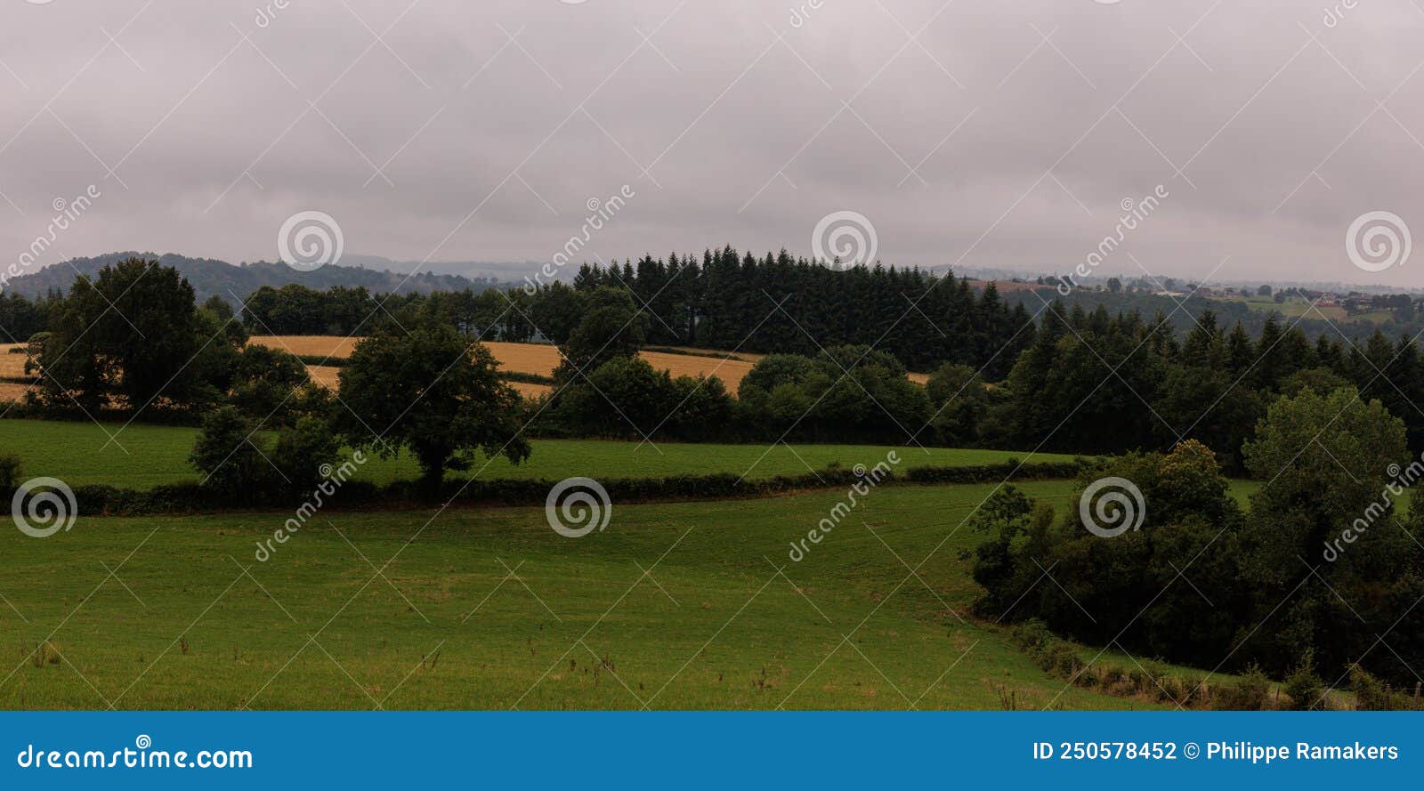 French Farmland Landscape in Aveyron Stock Photo - Image of season ...
