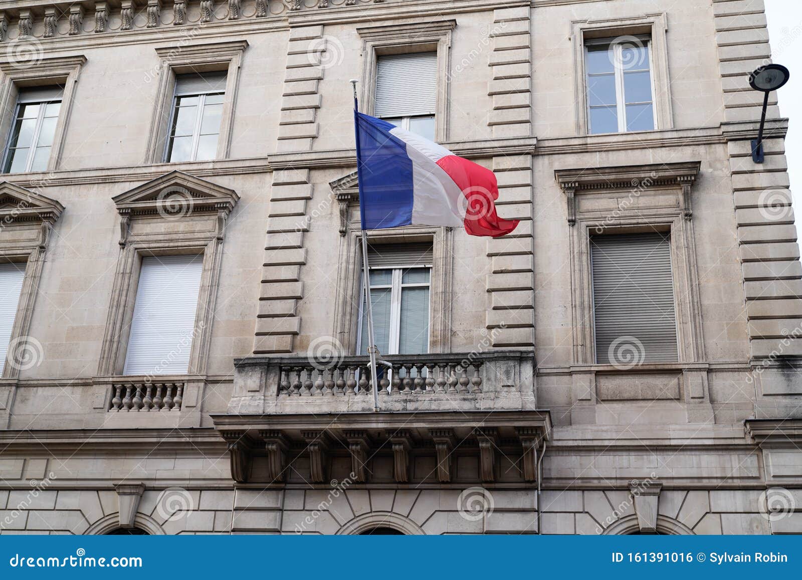 French Flag on City Hall in Bordeaux City Stock Photo - Image of mayor ...