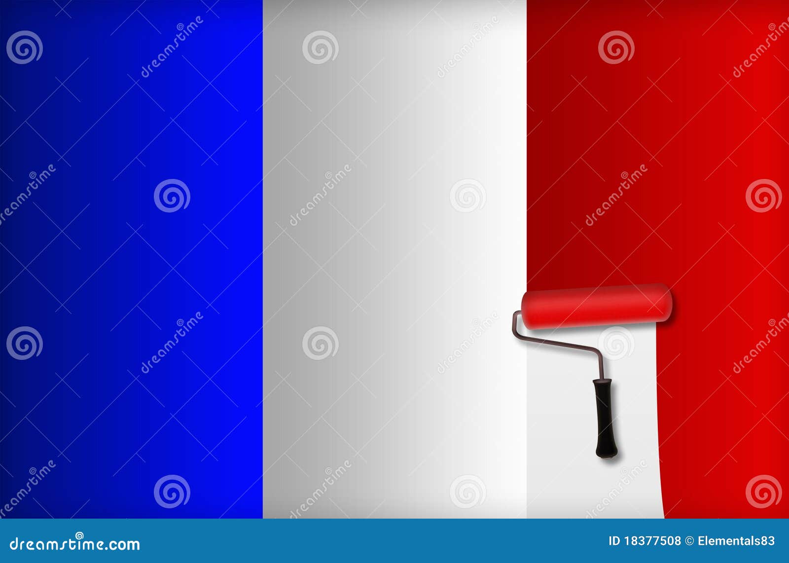 French flag painting stock illustration. Illustration of french - 18377508