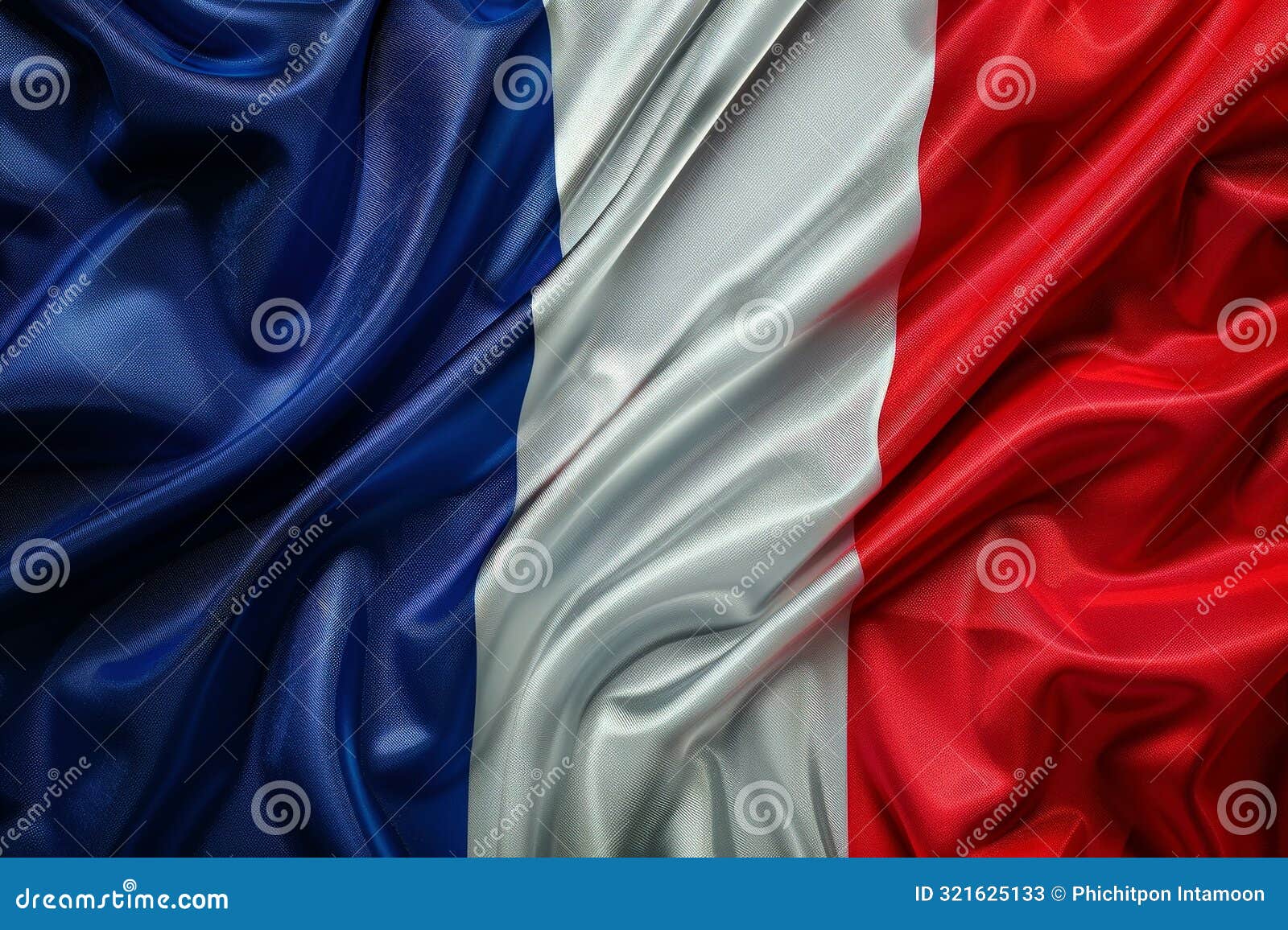 The French Flag is Waving in the Wind. Stock Image - Image of ...