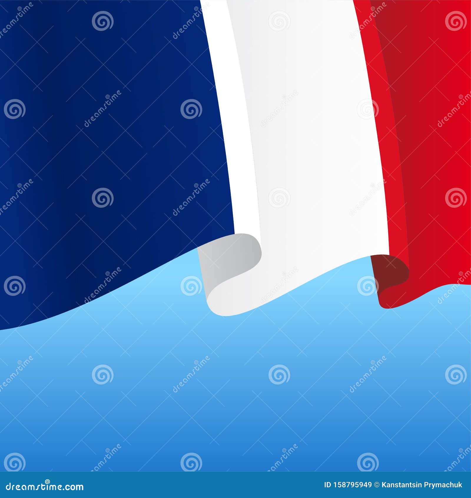 French Flag Wavy Abstract Background. Vector Illustration. Stock Vector ...