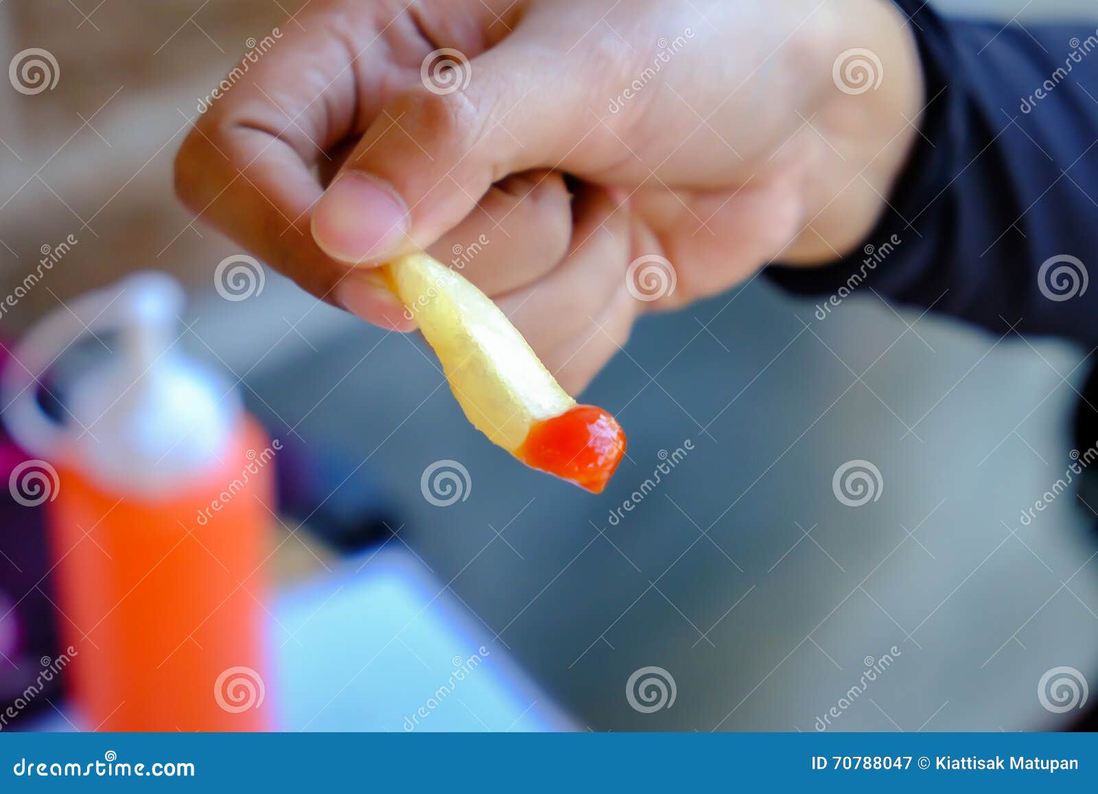 French Fried and Chicken Hand Stock Image - Image of fast, french: 70788047