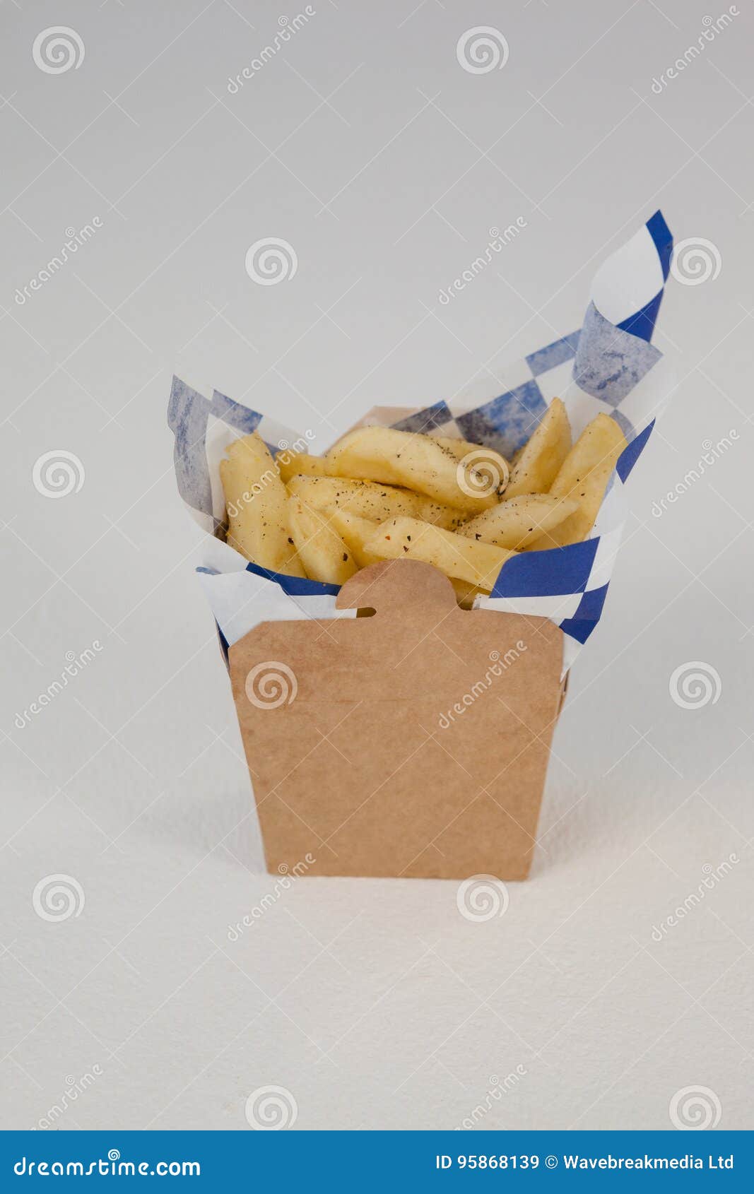 French Fried Chips in a Take Away Container Stock Image - Image of ...