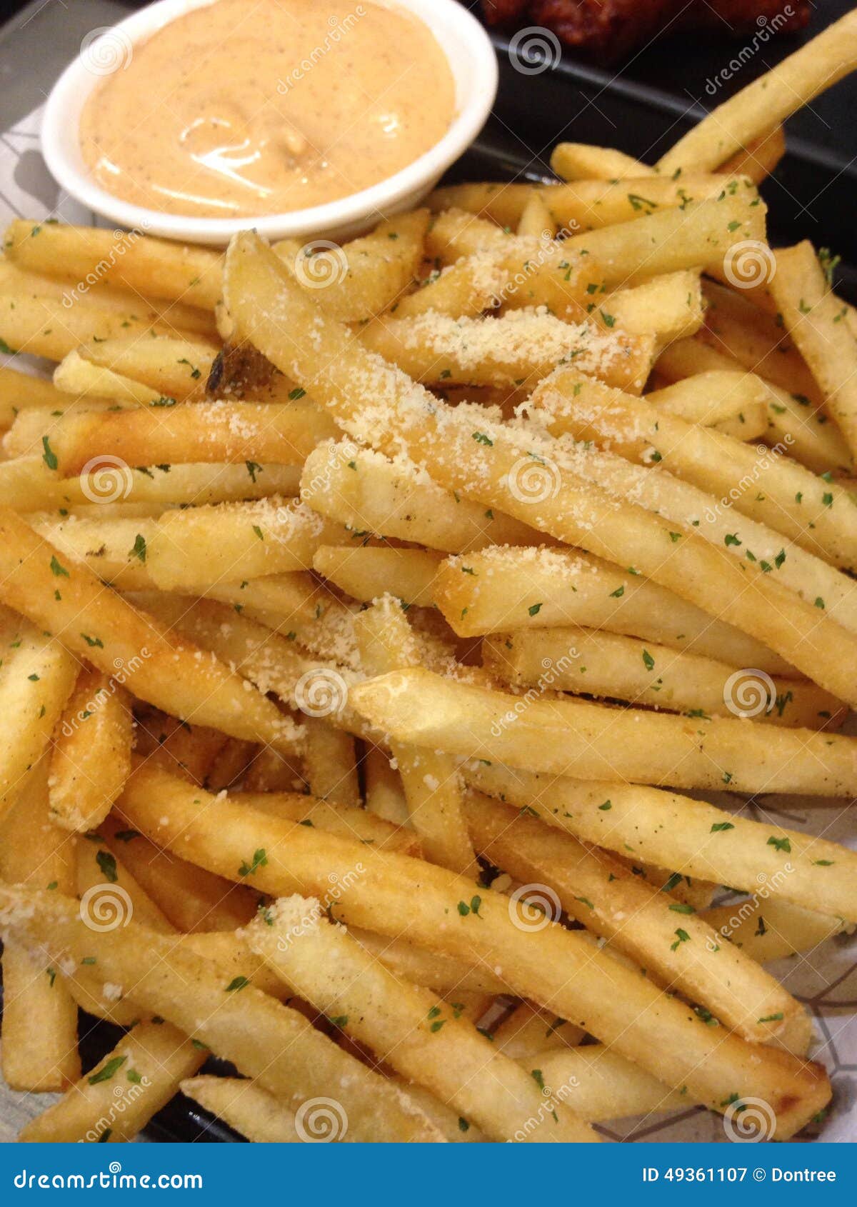 French fried with ketchup stock image. Image of background - 49361107