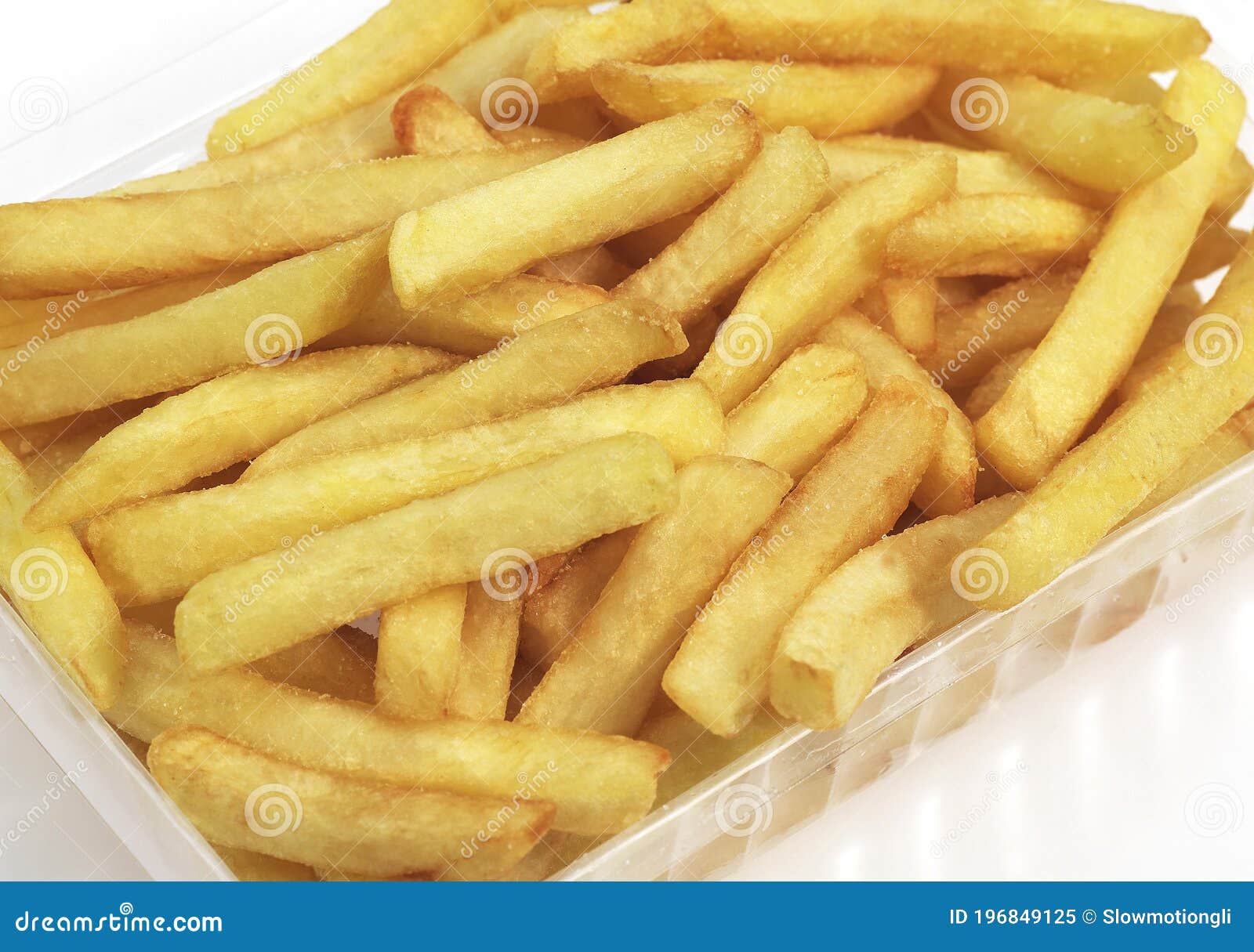 French Fries Against White Background Stock Image - Image of food ...
