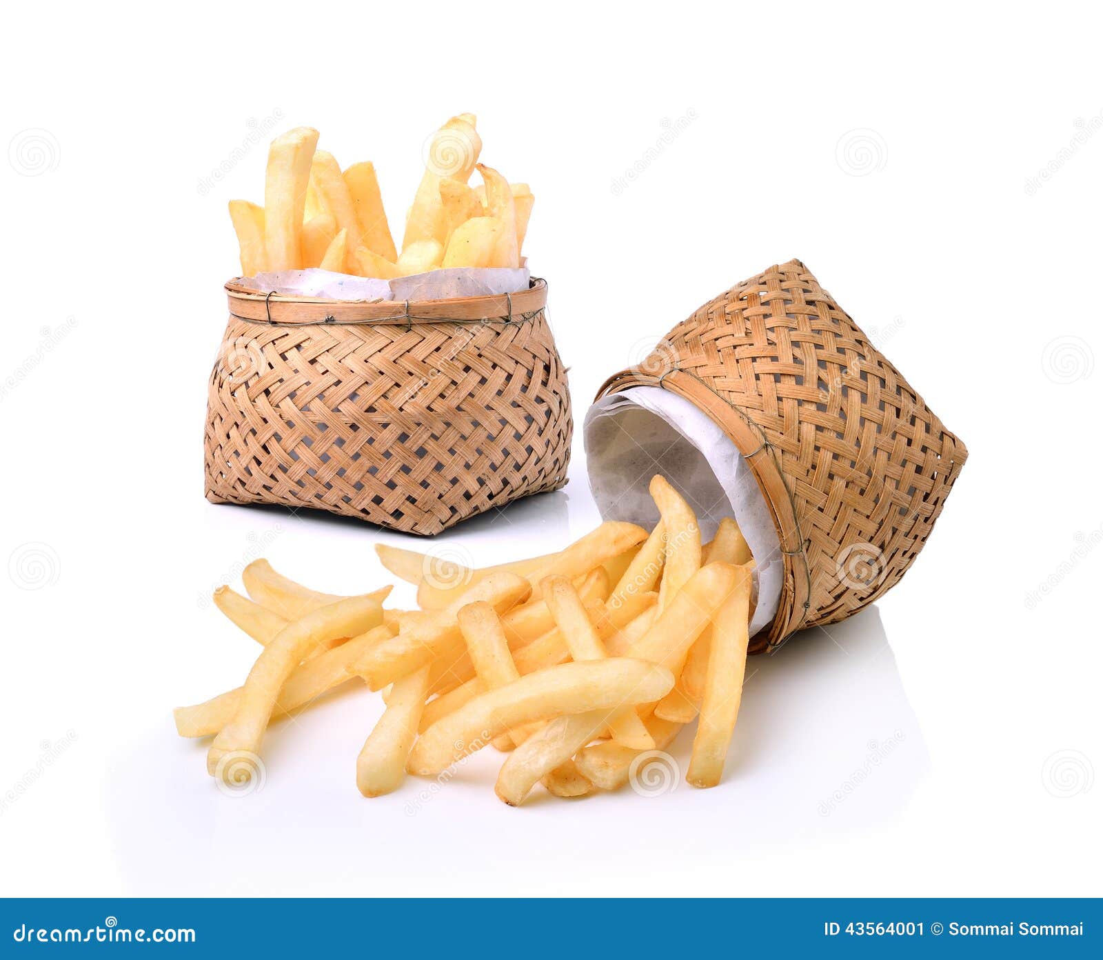 French fries in basket stock image. Image of paper, yellow - 43564001