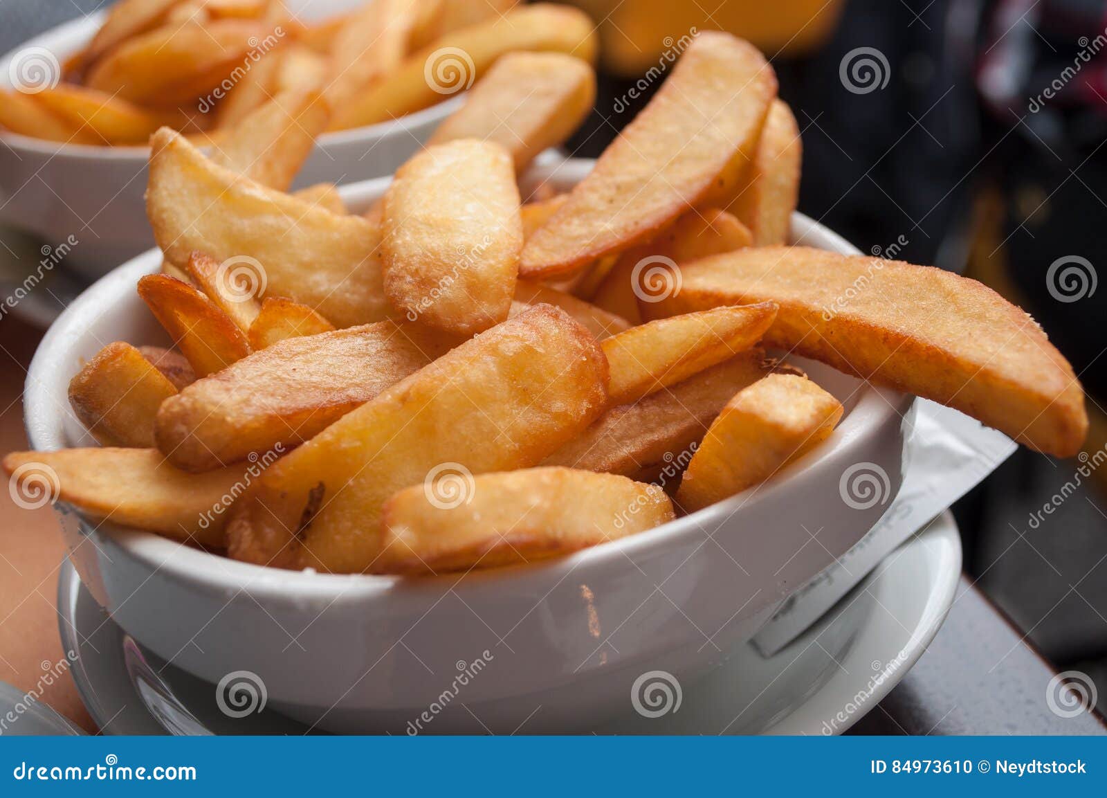 French Fries in a Bowl at Restaurant Stock Photo - Image of french ...