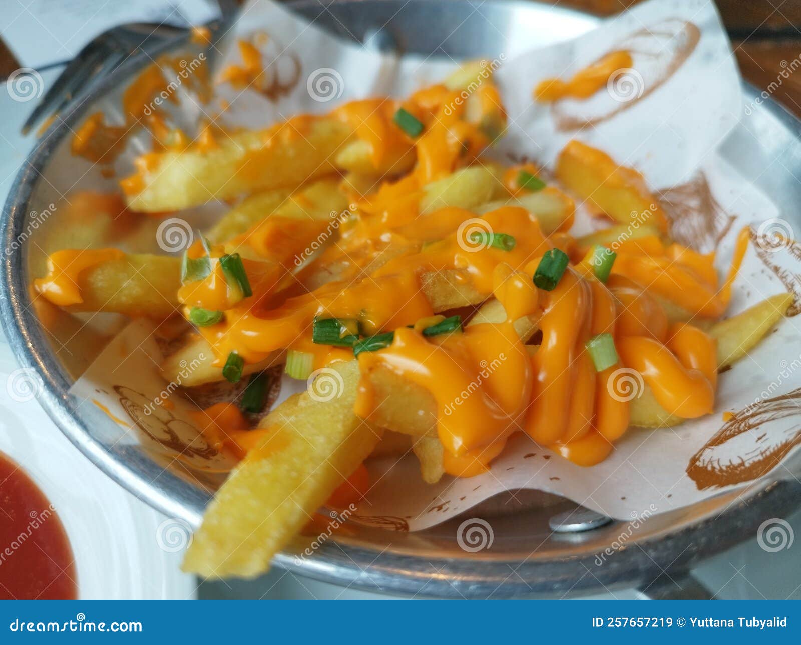 French Fries with Cheese Sauce Stock Image - Image of cheese, french ...