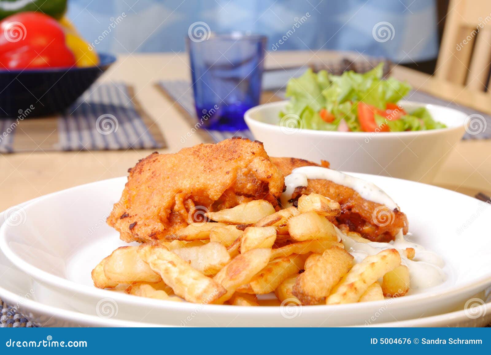 French Fries And Chicken Picture. Image: 5004676