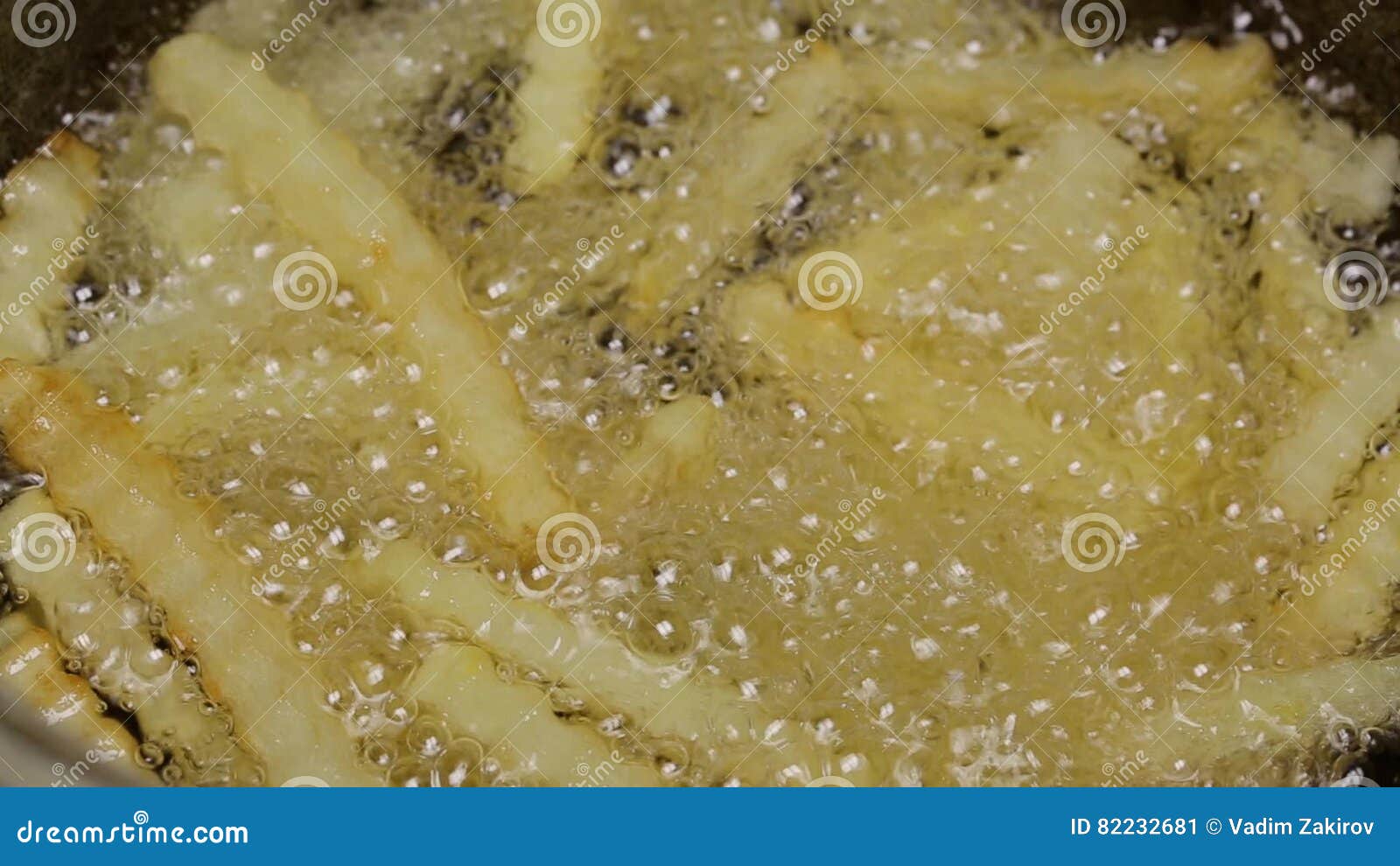 French Fries are Deep Fried at Fast Food Restaurant Stock Video - Video ...