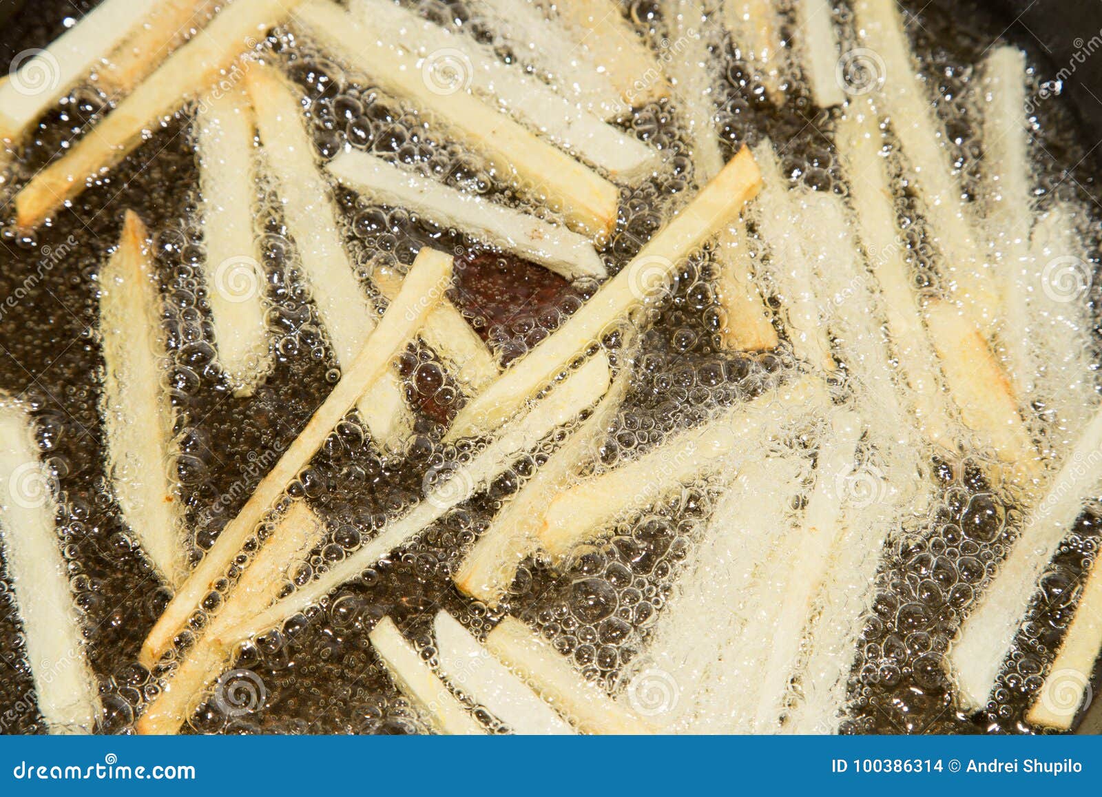 French Fries are Fried in a Pan Stock Photo - Image of cooking ...