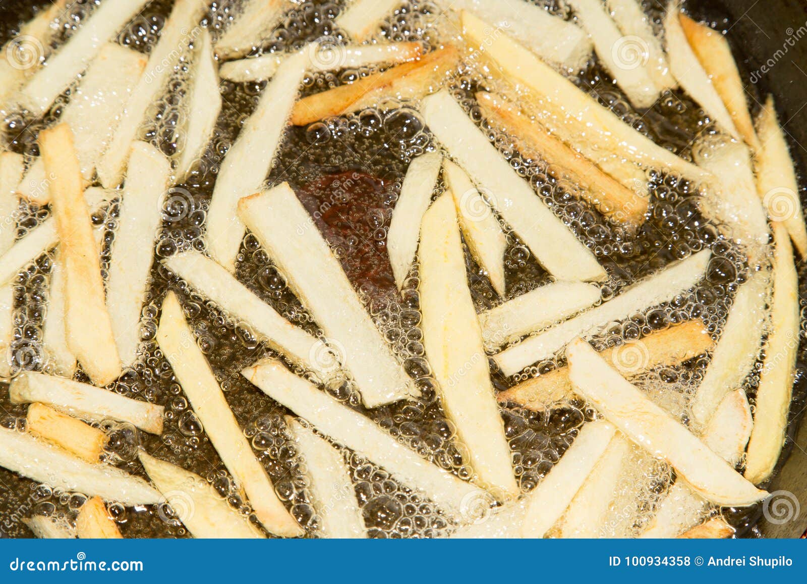 French Fries are Fried in a Pan Stock Photo - Image of diner, gourmet ...