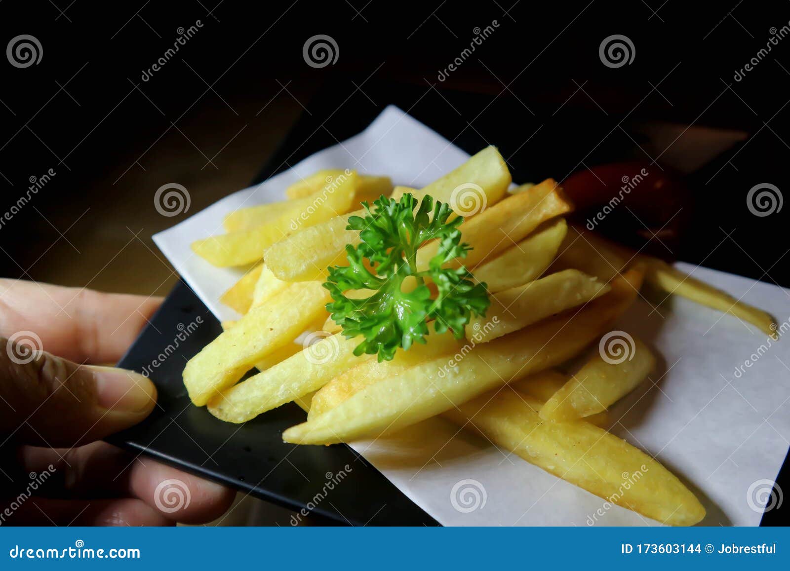 French Fries or Fried Potato Stock Photo - Image of fattening, plate ...