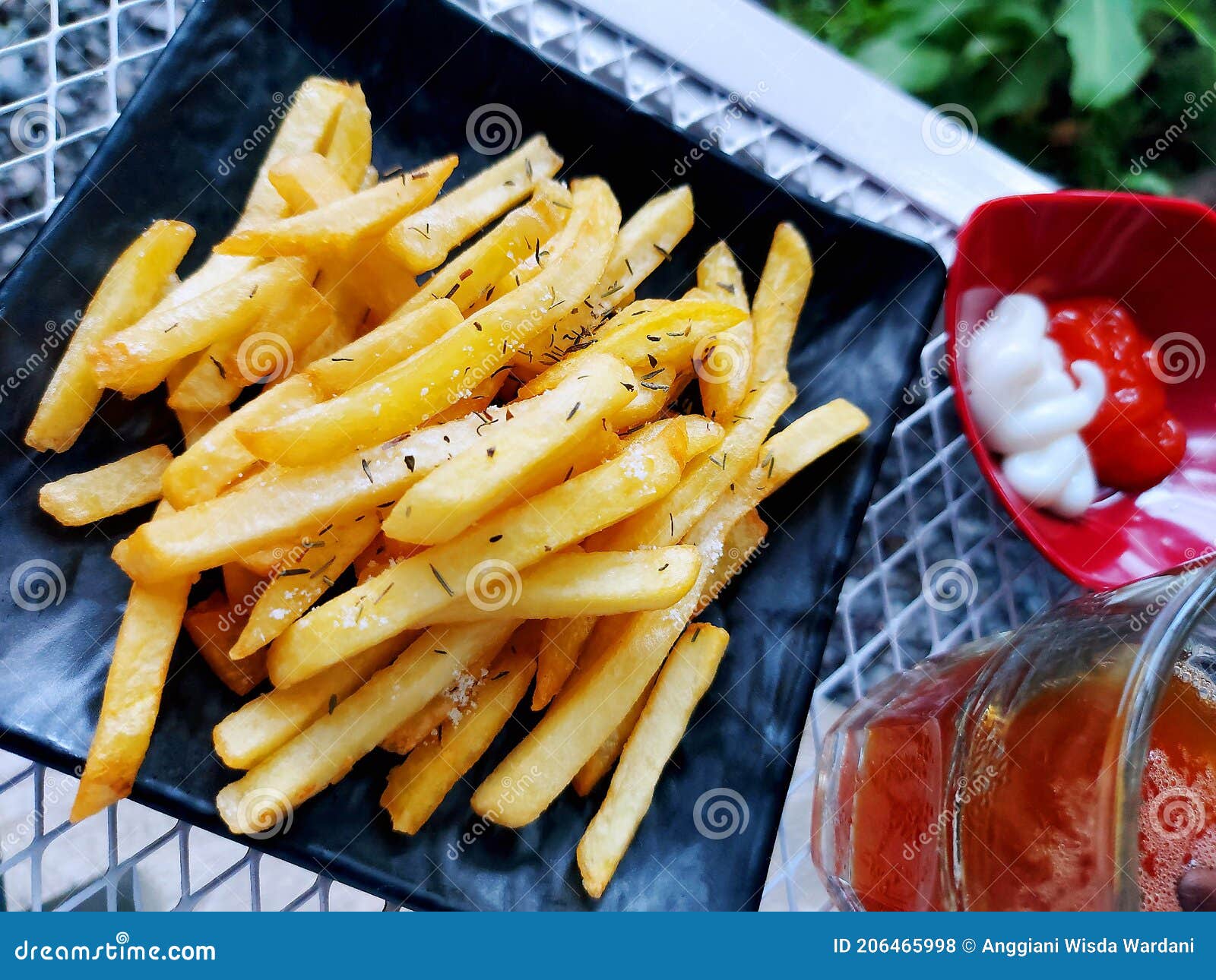 French Fries and friend stock photo. Image of yellow - 206465998