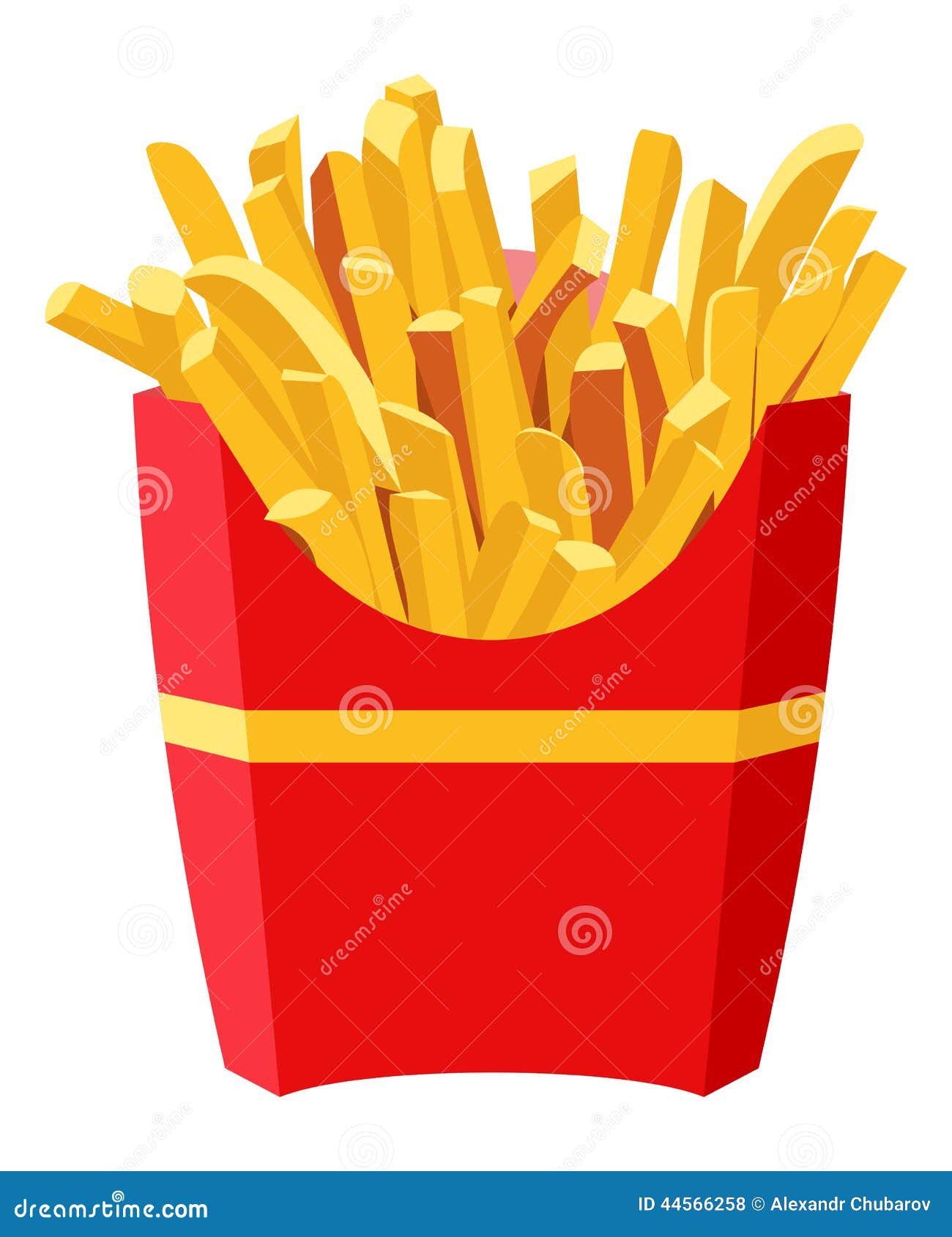 French fries stock vector. Illustration of eating, outs - 44566258