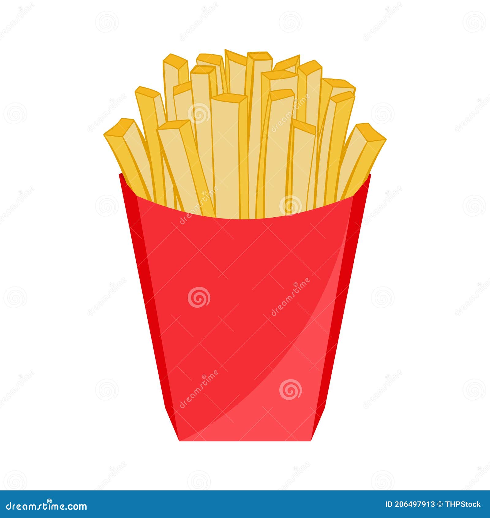 French Fries or Hot Chips Vector Stock Vector - Illustration of menu ...