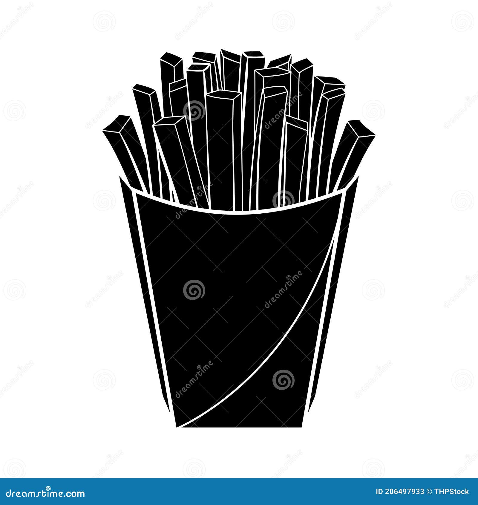 French Fries or Hot Chips Vector Stock Vector - Illustration of clipart ...