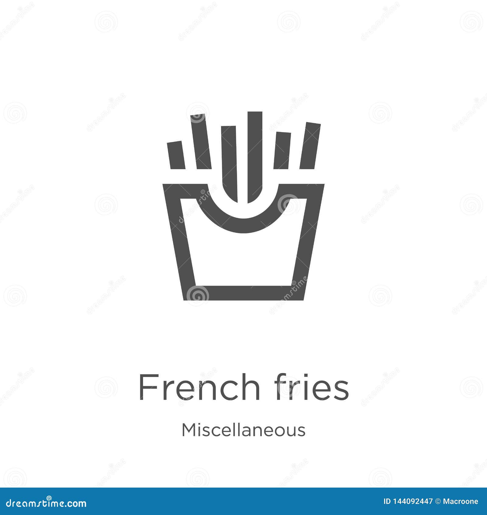French Fries Icon Vector From Miscellaneous Collection. Thin Line ...