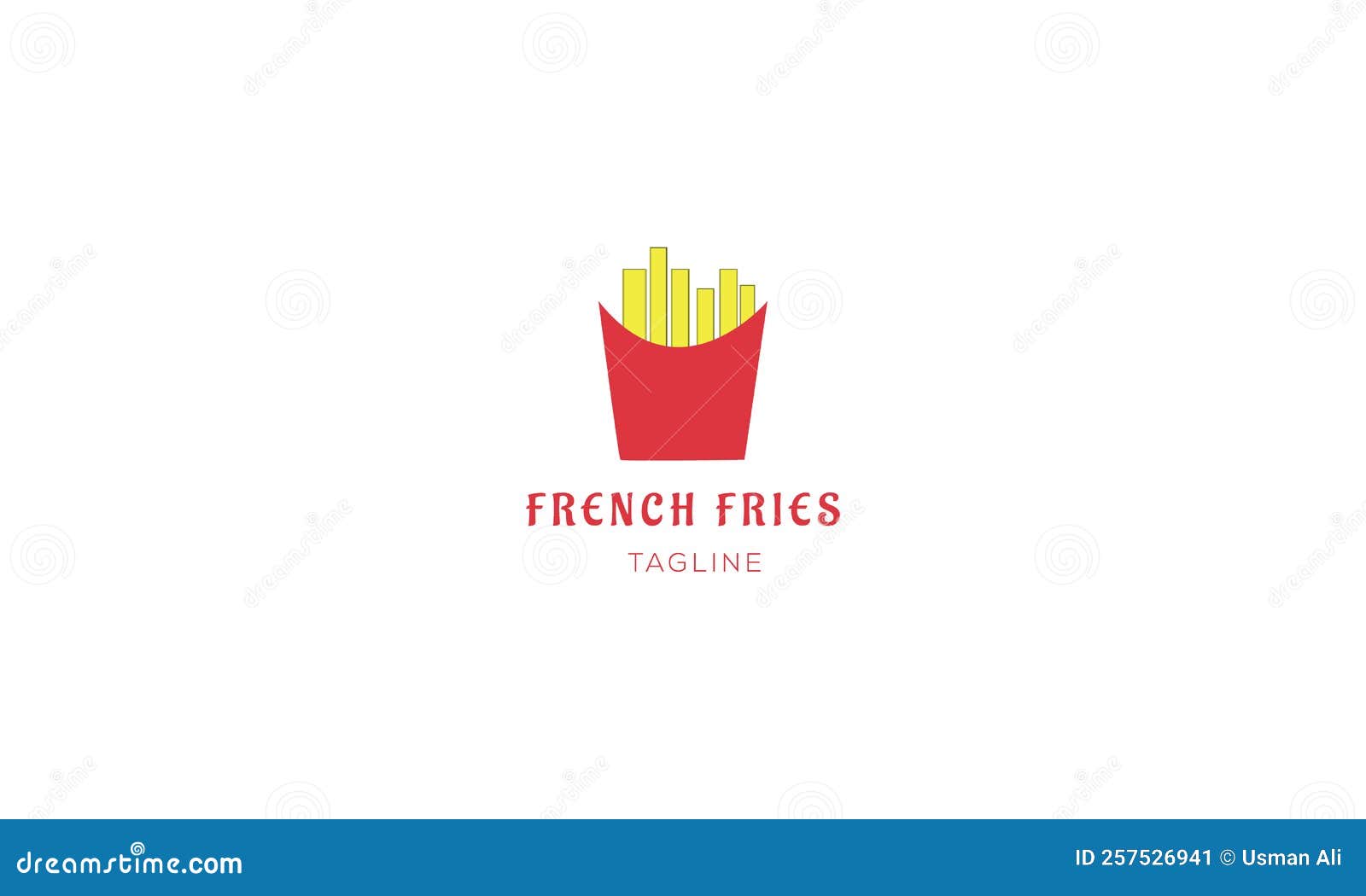 French Fries Logo Template stock illustration. Illustration of vector ...